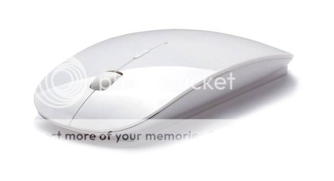 White USB 2.0 Wireless Mouse 2.4 GHz Frequency With Nano Receiver Mac ...