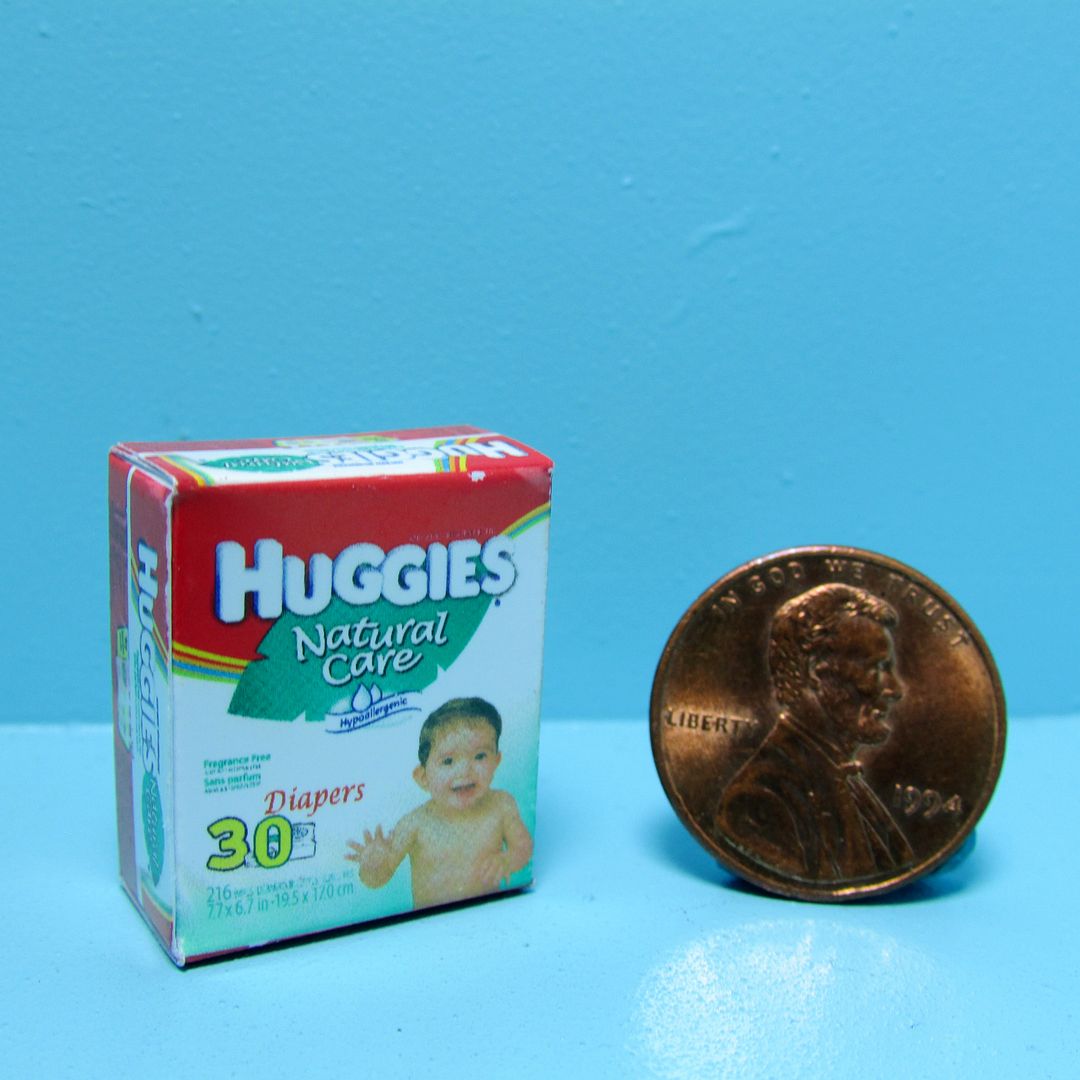Dollhouse Miniature Detailed Replica Huggies Baby Diapers Box G028 | eBay
