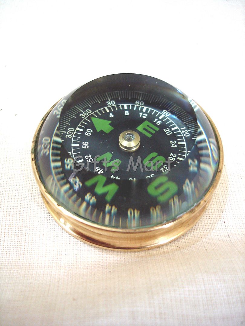 Marine Open Face Brass Compass Condenser lens Nautical Brass Compass ...