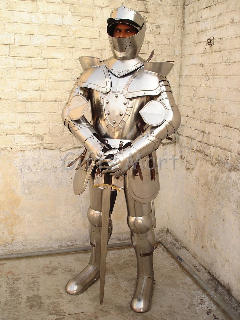 Fully Wearable Medieval European Knight Full Suit of Armor Breastplate ...