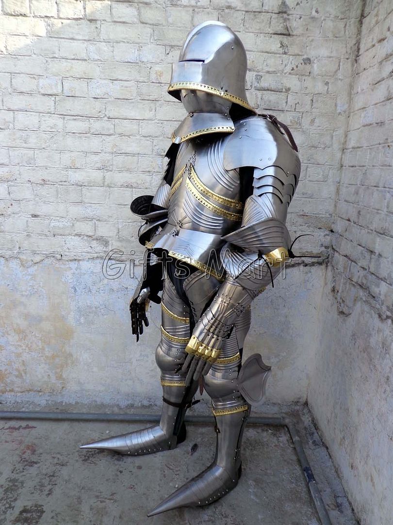 Fully Wearable Medieval Gothic Suit of Armor 15th Century Knight Muscle ...