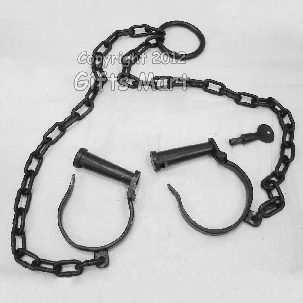 Leg Iron Cuff Shackle Foot Restraint Chain cuff, long chain cuff ...